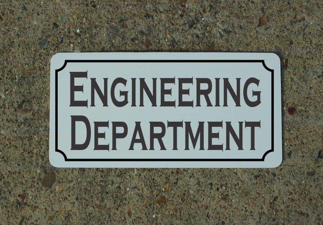 ENGINEERING DEPARTMENT Metal Sign - Etsy