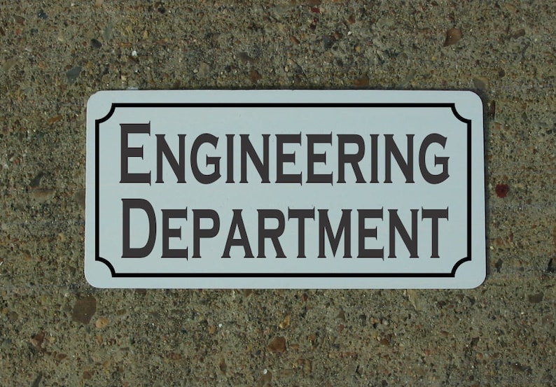 ENGINEERING DEPARTMENT Metal Sign - Etsy
