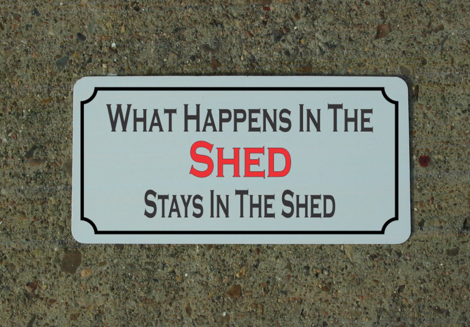 What Happens in the Shed Stays in the Shed Metal Sign | Etsy