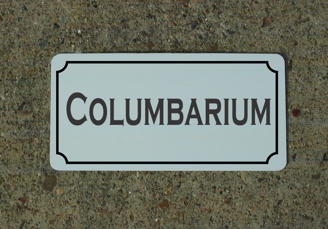 COLUMBARIUM Metal Sign for Vintage Funeral Home Cemetary Parlor - Etsy