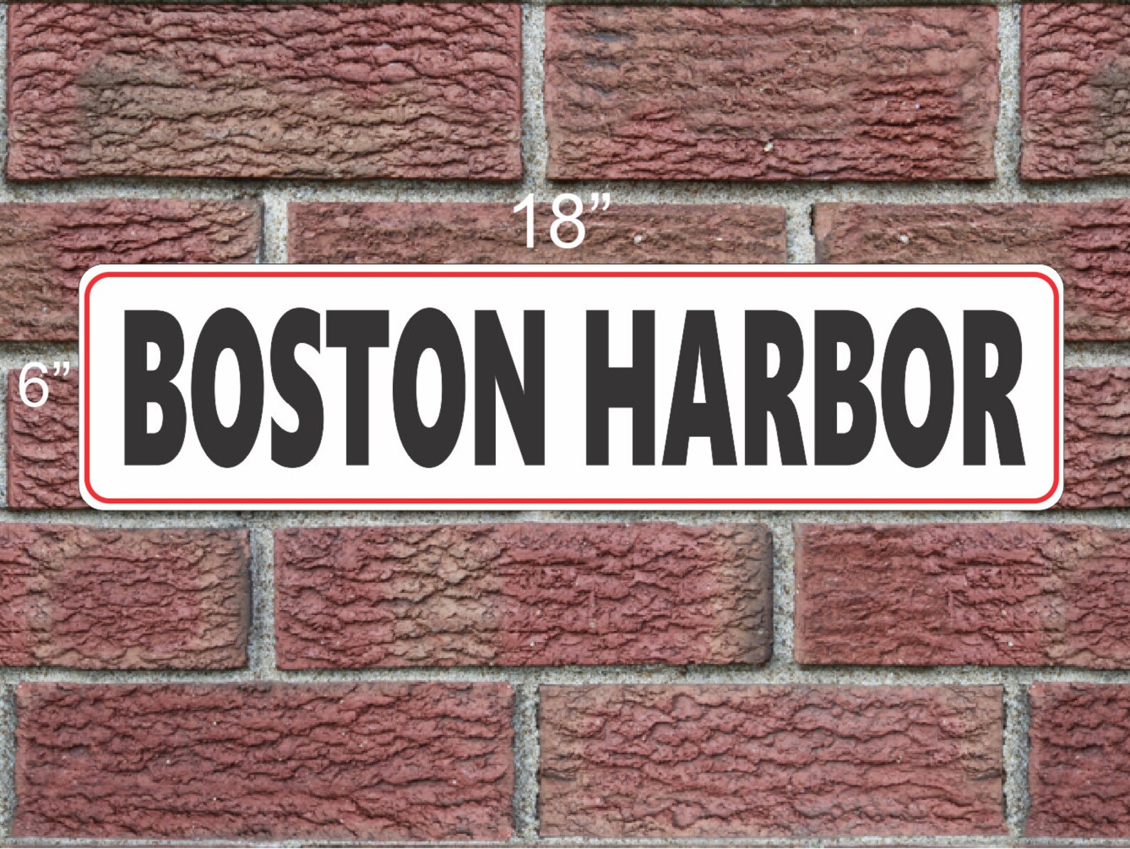 BOSTON HARBOR Metal Sign 6x18 | Etsy