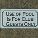 Pool Club Guests Only Aluminum Sign, 6x12 Inch - Etsy