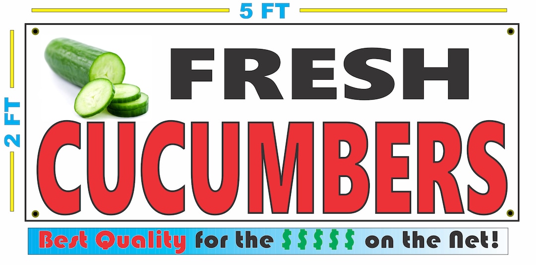 FRESH CUCUMBERS Banner Sign - Etsy