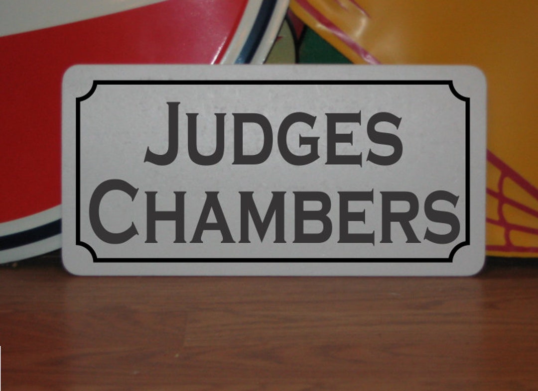 Judges Chambers Metal Sign - Etsy