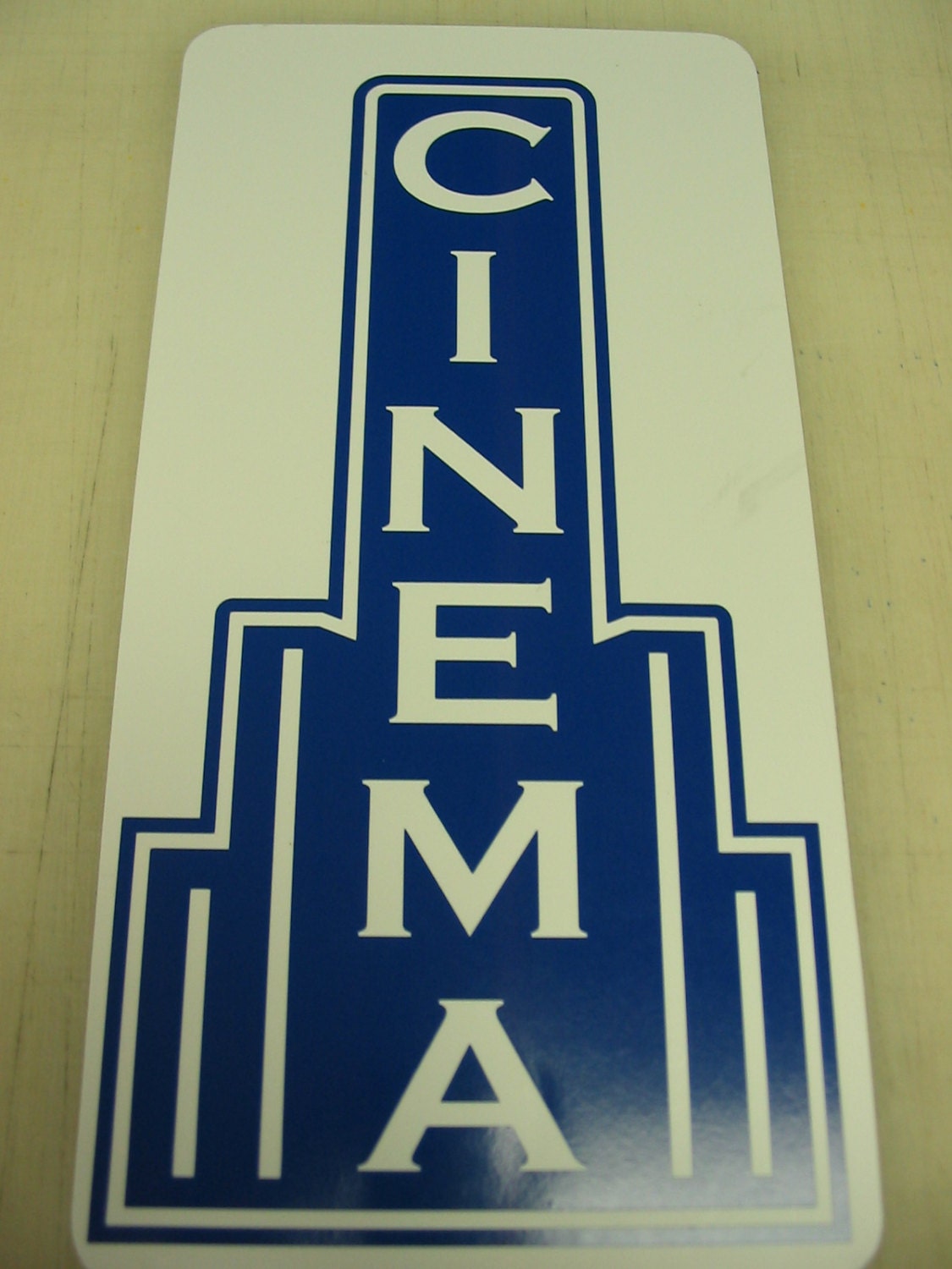 Art Deco CINEMA Metal Sign for Home Theater - Etsy