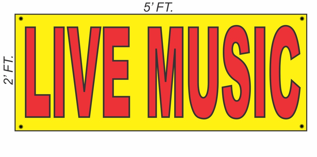 Live Music Banner Sign - Etsy