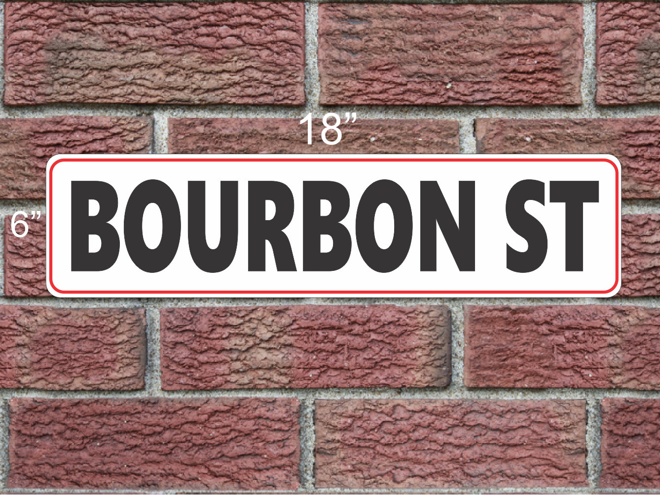 BOURBON STREET Metal Sign 6x18 | Etsy