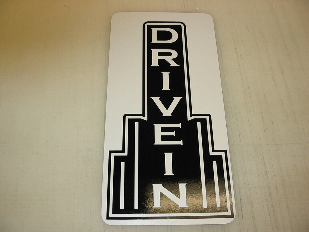 DRIVE IN Metal Sign Theater Bar Vintage Style Retro Art Deco Movie Room ...