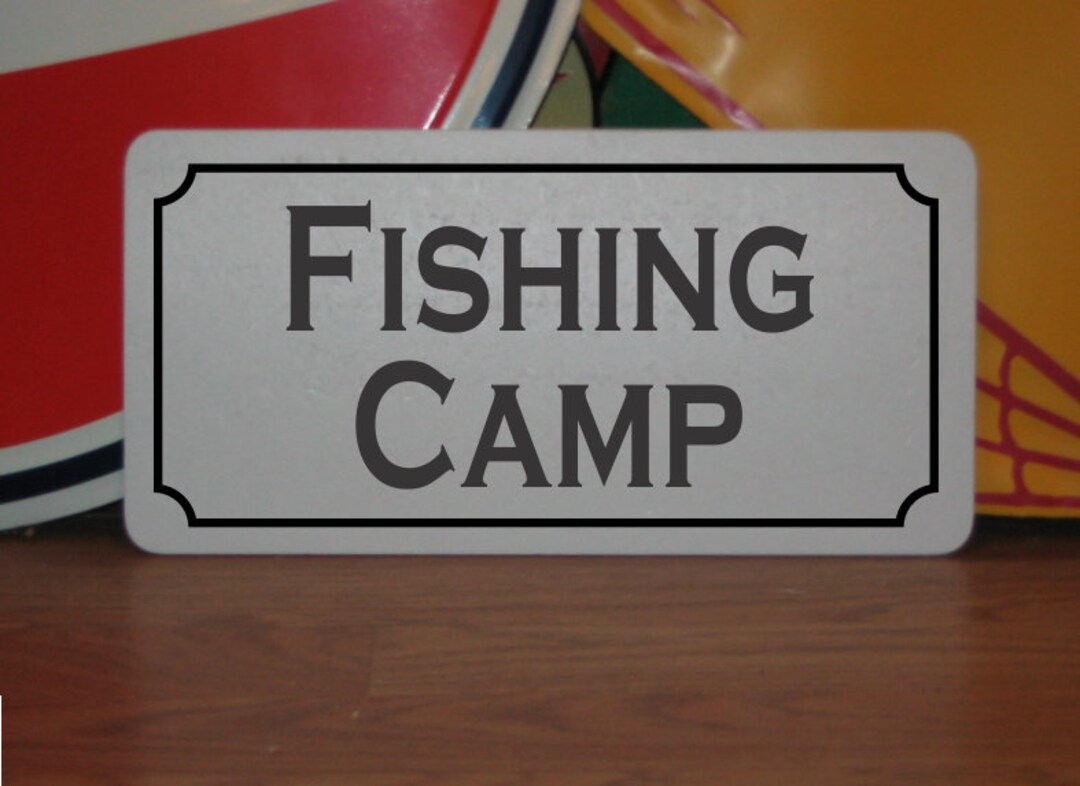 FISHING CAMP Metal Sign - Etsy
