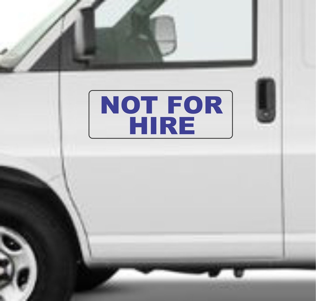 Blue 6"x18" Not for Hire Magnetic Vehicle Signs 4 Car Van SUV or Truck ...