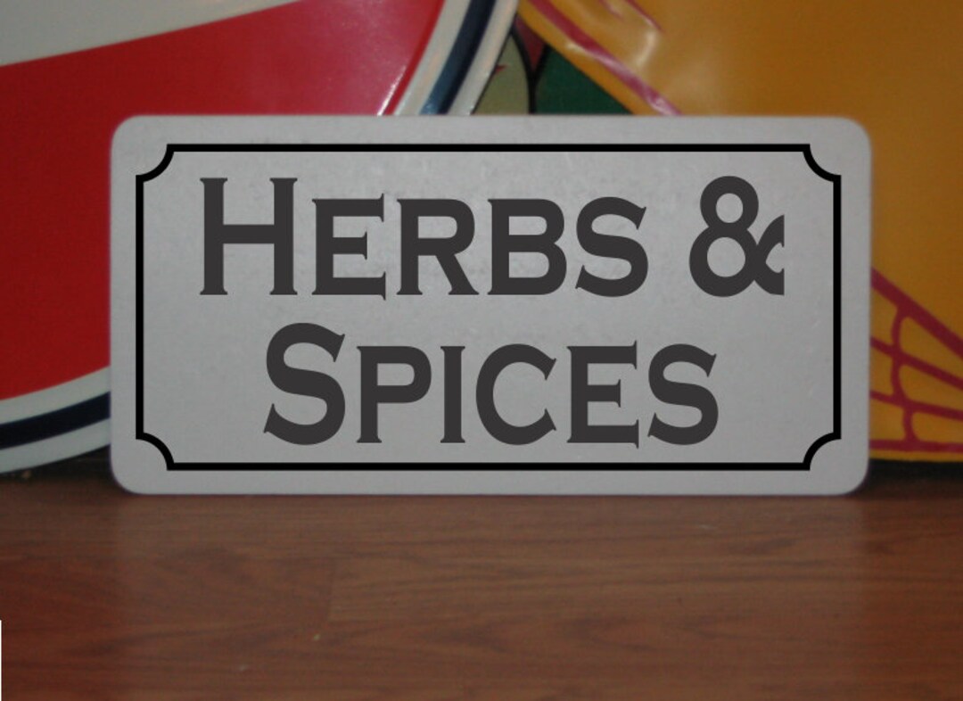 Herbs and Spices Metal Sign, Kitchen Decor, Food Truck Art - Etsy