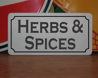 Herbs and Spices Sign - Etsy