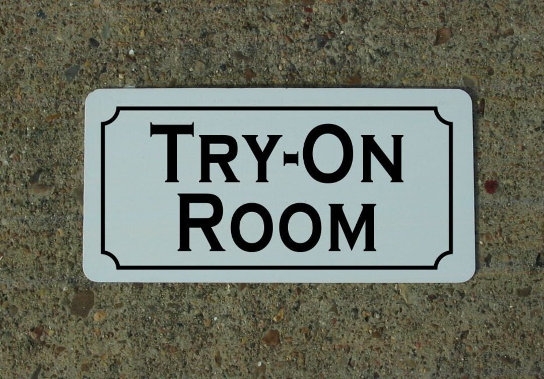 TRY-ON ROOM Metal Sign - Etsy