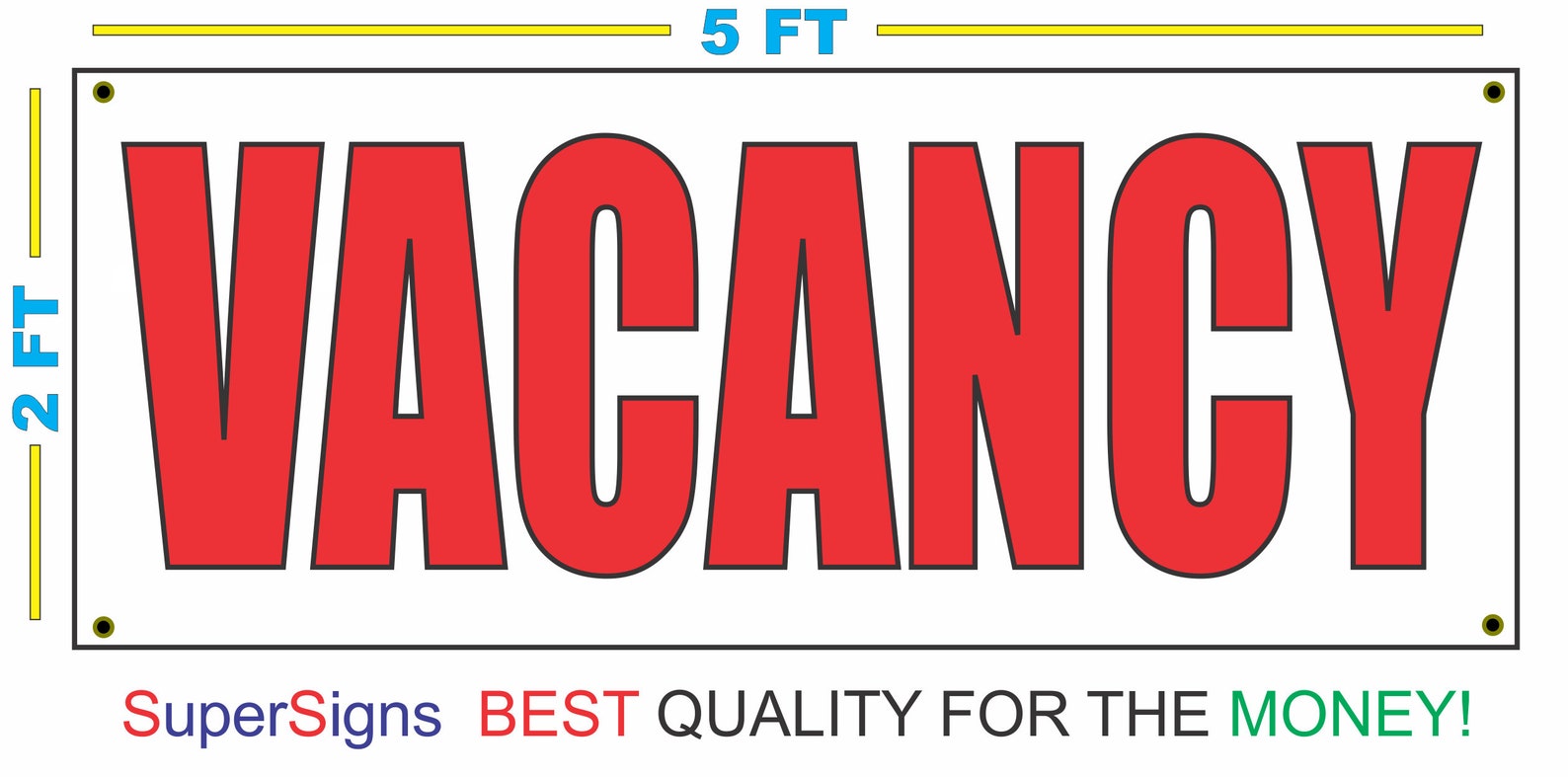 Vacancy Banner Sign Hotel Motel Apartment - Etsy UK