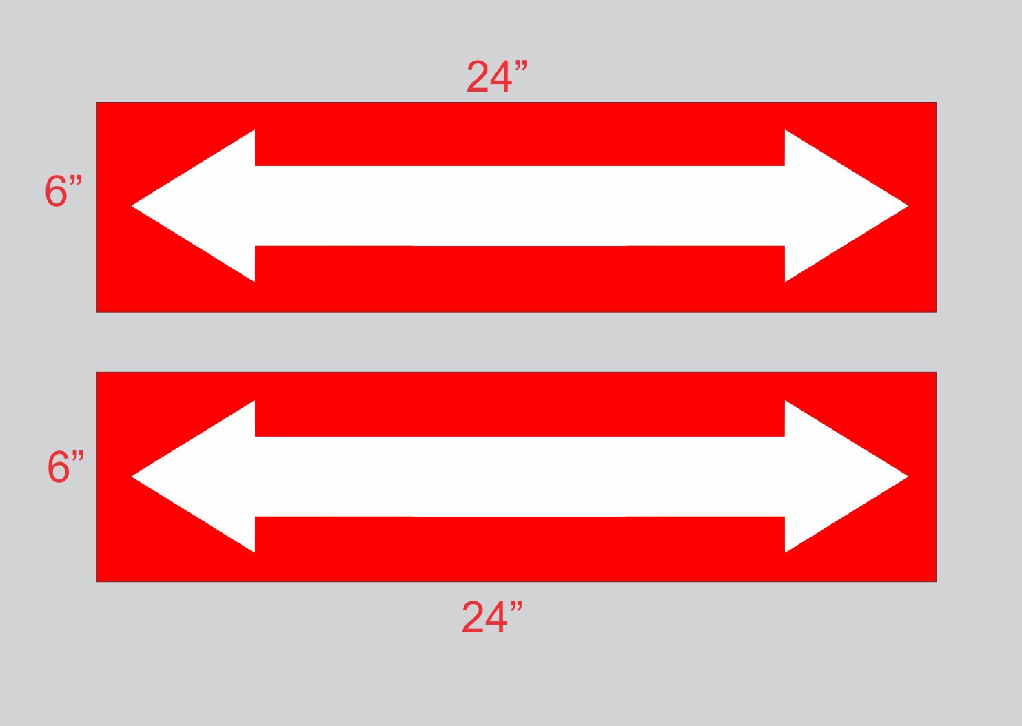 6x24 RED ARROW Double End Reverse Directional Real Estate | Etsy