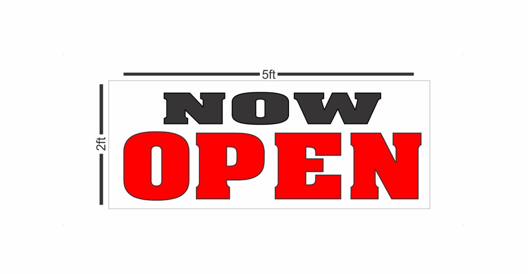 Now Open Banner Sign - Etsy