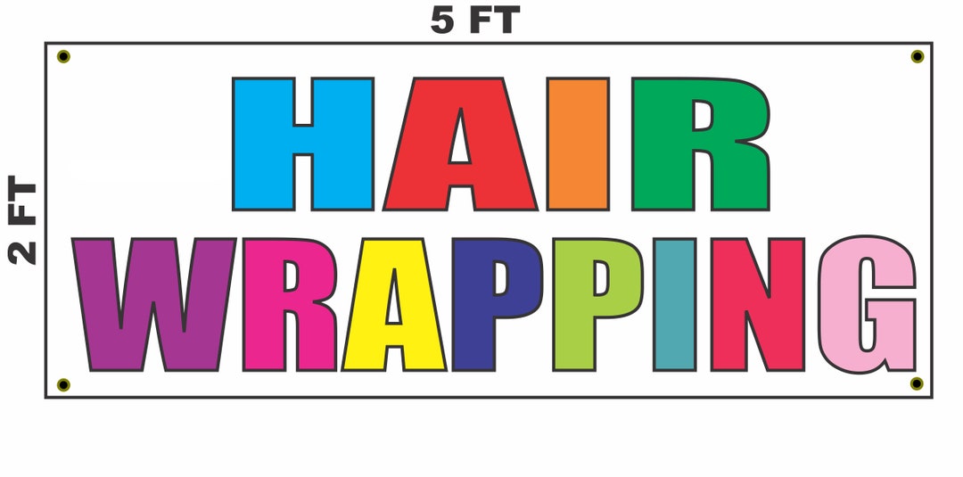 Hair Wrapping Banner Sign - Etsy