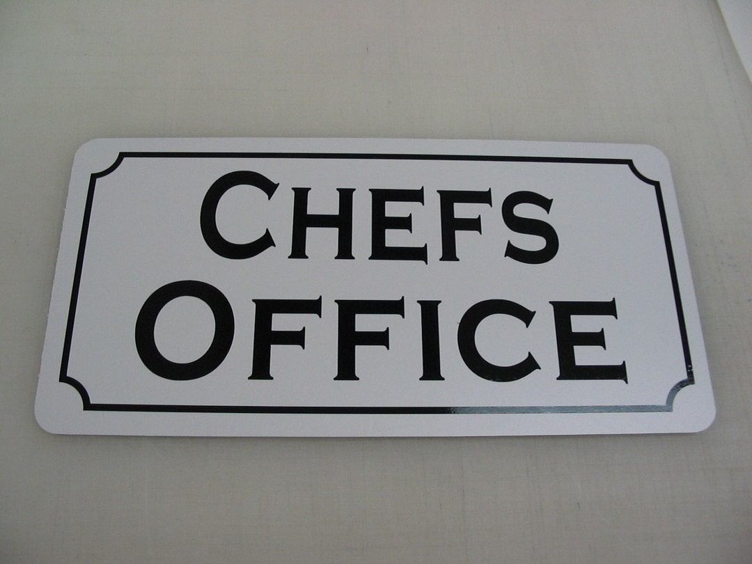 CHEFS OFFICE Metal Sign for Farm Ranch or Kitchen Decor Restaurant Food ...