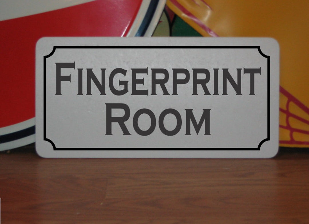 FINGERPRINT ROOM Metal Sign - Etsy