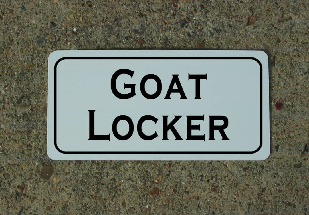 GOAT LOCKER Sign for Navy Military Room Us USA American Chief Petty ...