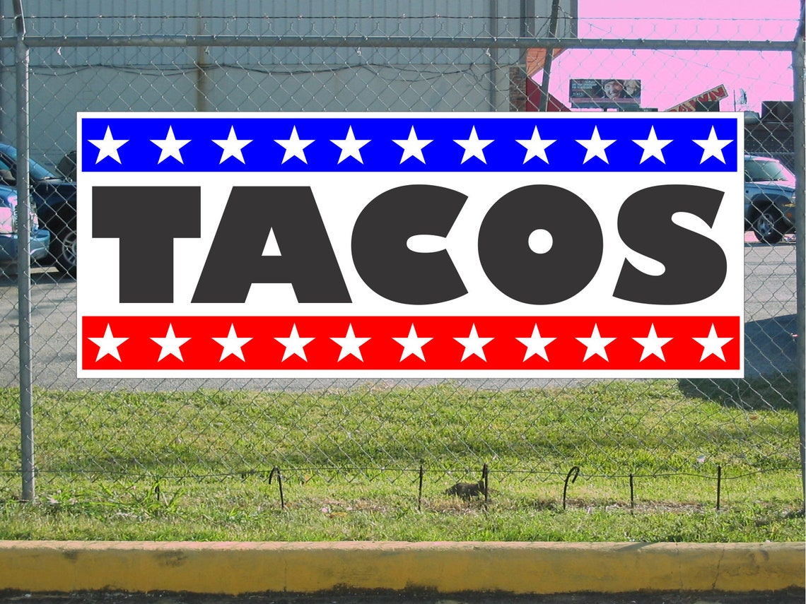 TACOS Stars & Stripes Banner Sign - Etsy