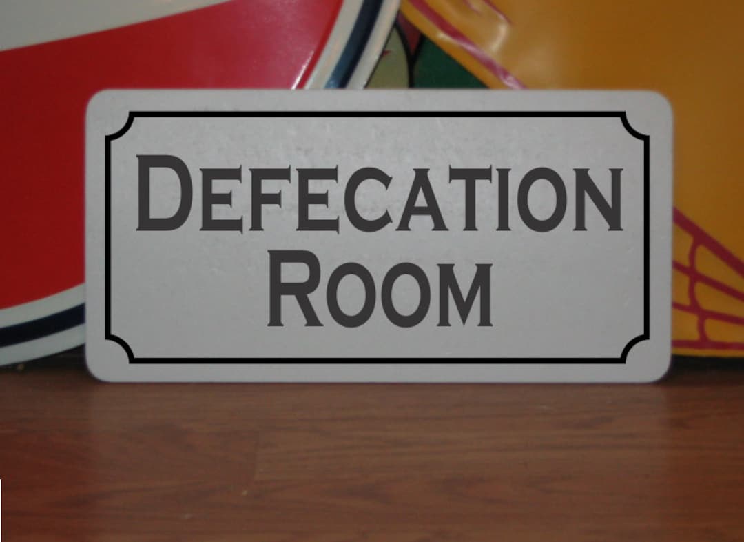 Defecation Room Metal Sign Bathroom - Etsy