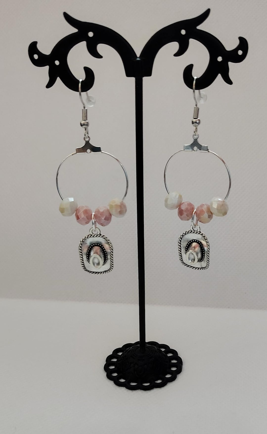 Cowboy Hat Hoops, Cowboy Hat Hoop Earrings,cowgirl Hat Hoops, Cowgirl ...