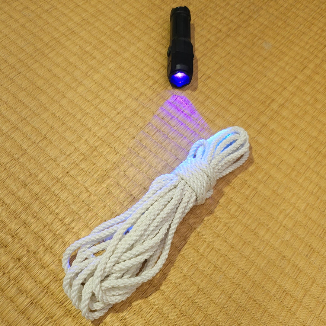 Shibari UV Glow Rope. 'white' Made With Synthetic Fibres. Sold ...