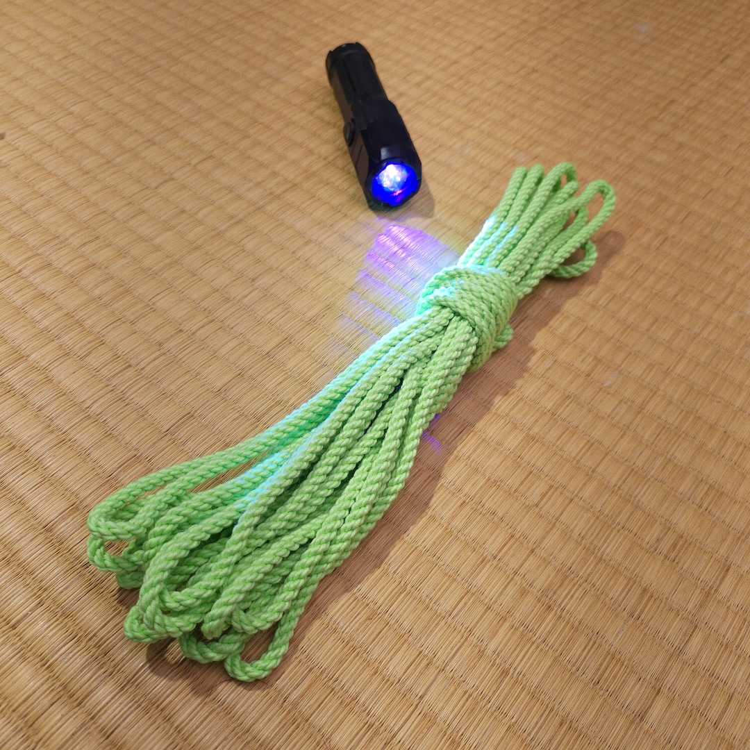Shibari UV Glow Rope. 'green' Made With Synthetic Fibres. Sold ...