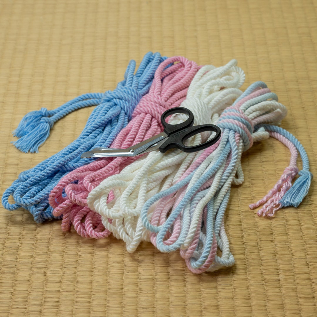 Shibari Rope. Bamboo ‘PRIDE Trans Flag Bundle’. 8 Meter (26ft) Vegan ...