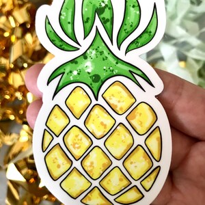 Pineapple Sticker: Traditional Yellow - Etsy