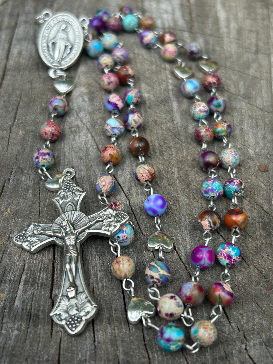 Catholic Rosary Beads ~ Rosary Beads ~ Traditional Rosary ~ Colorful ...