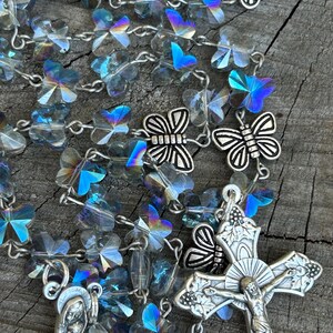 Catholic Rosary Butterfly ~ Catholic Rosary Made With Iridescent ...