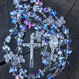 Catholic Rosary Butterfly ~ Catholic Rosary Made With Iridescent ...