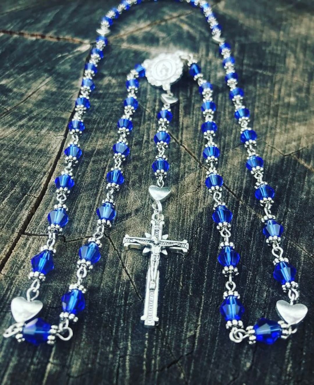 Catholic Rosary ~ Blue Catholic Rosary Beads ~ September Birthday ...