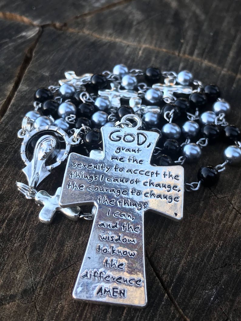 Serenity Prayer Rosary. Serenity Prayer Catholic Rosary. - Etsy