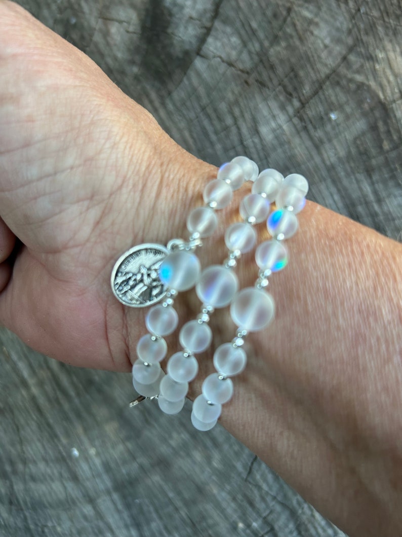 Opalescent Catholic Rosary Bracelet ~ Rosary for Her ~ Prayer Bracelet ...