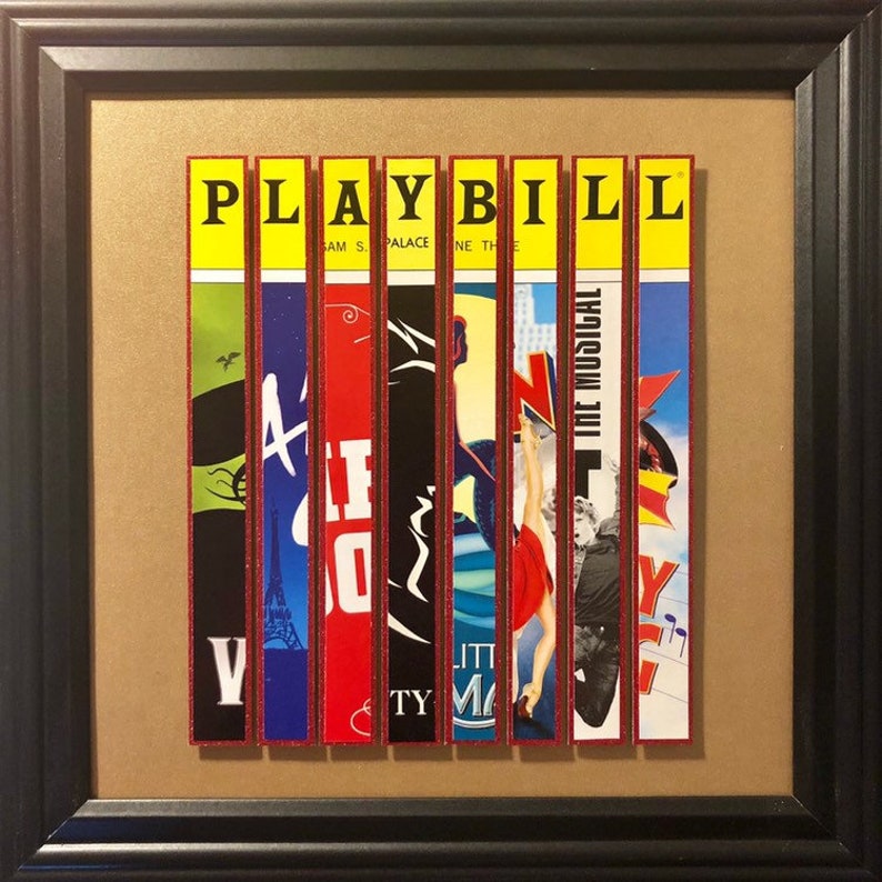 Custom Broadway Playbill Framed Art Collage Personalize It - Etsy