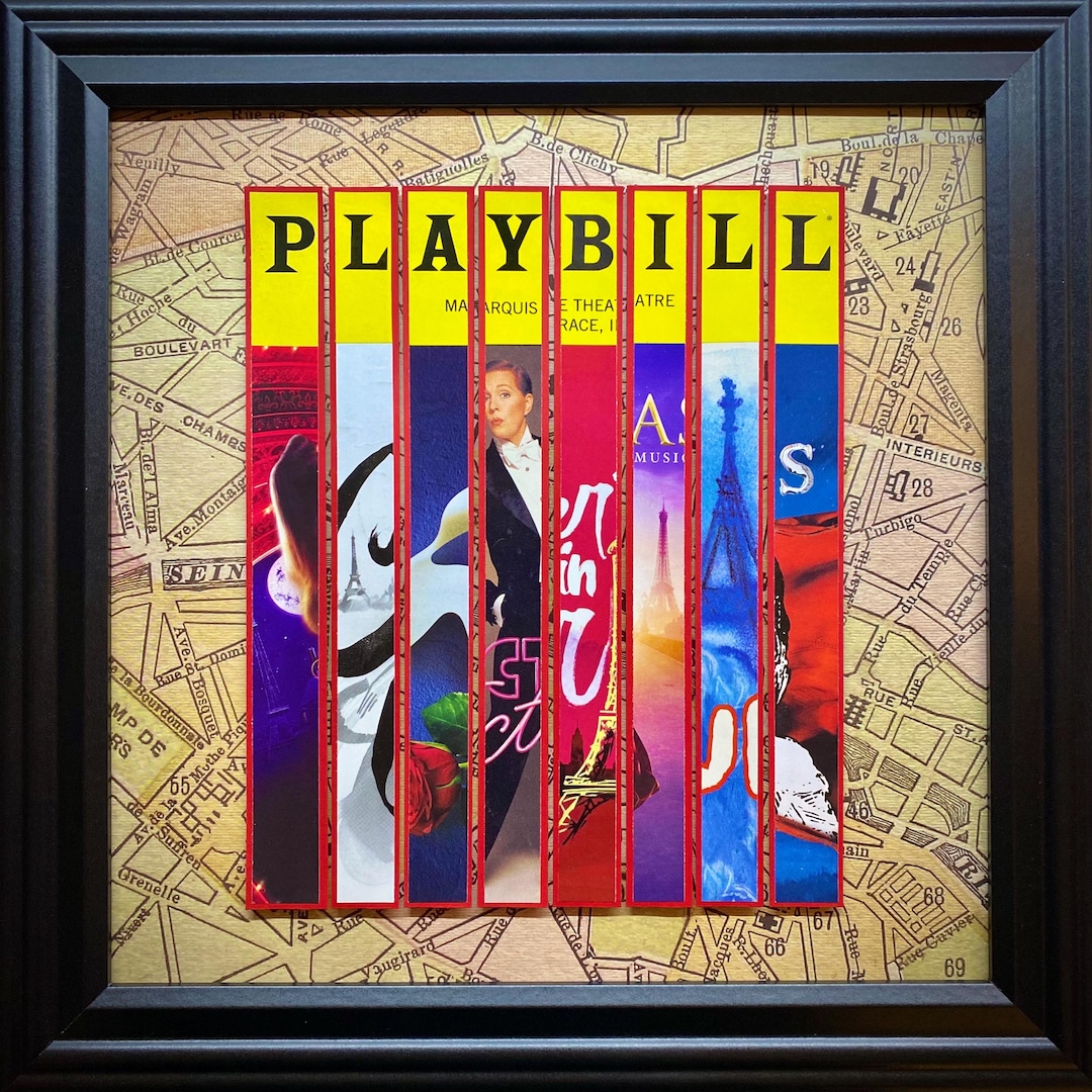 City Series: PARIS Broadway Framed Custom Playbill Art - Etsy