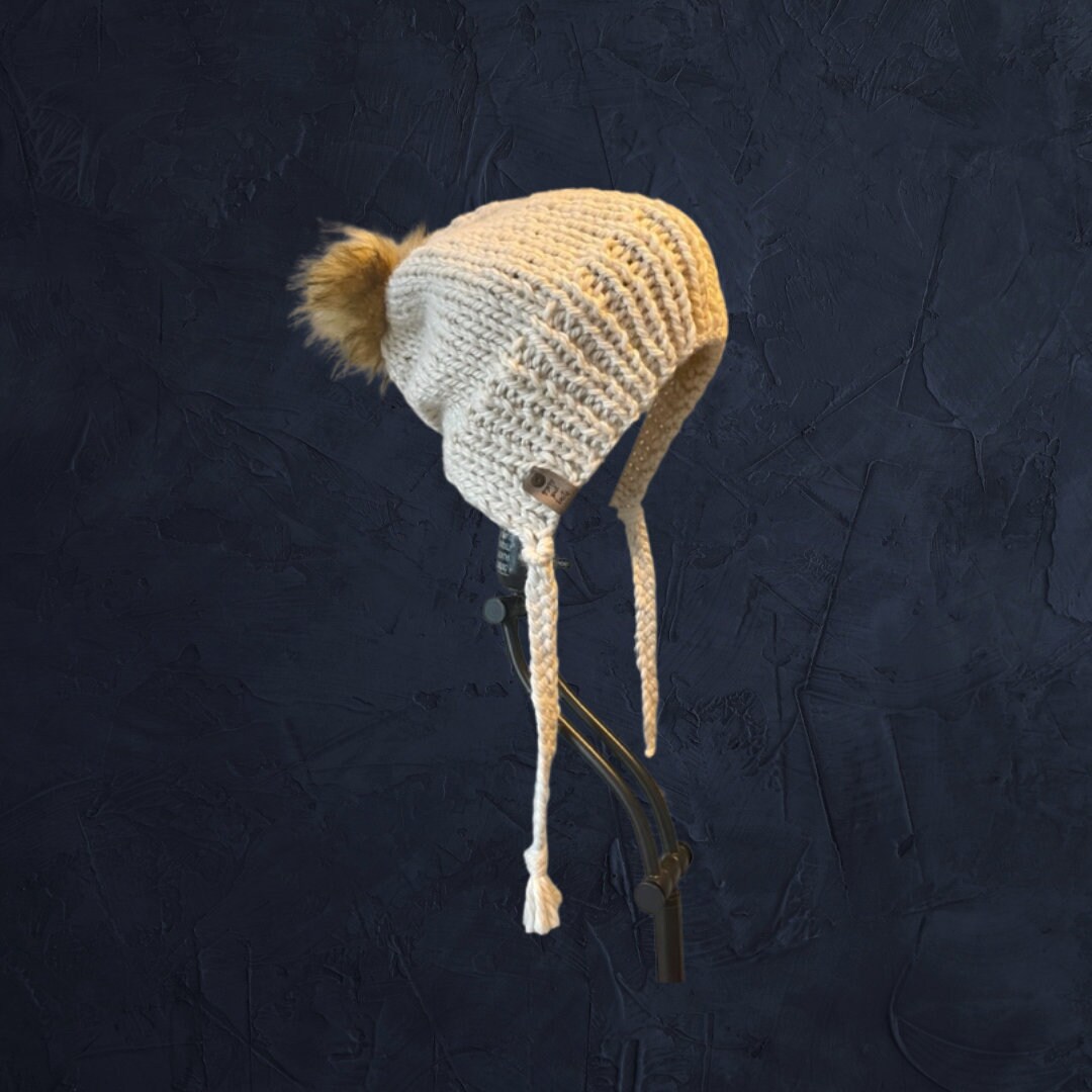 Ear Flap Hat, Bonnet Hat Knitting Pattern PATTERN ONLY, Digital ...