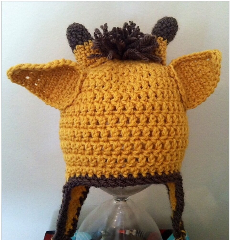 Giraffe Crochet Hat Pattern, New Born Hat Pattern, 3-6mo Hat Pattern ...