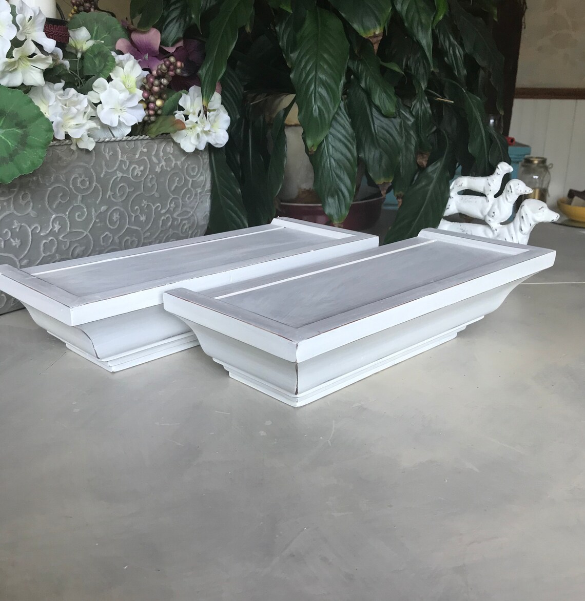 Upcycled French Country Wall Shelves / Vintage Shabby Chic Wall Decor ...