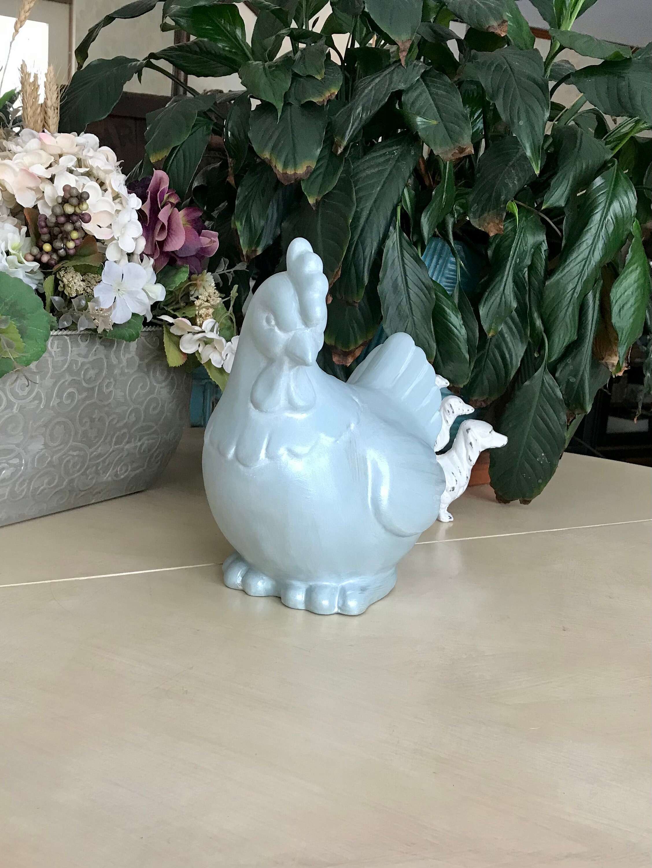 Upcycled Vintage Ceramic Chicken / French Country Shabby Chic - Etsy