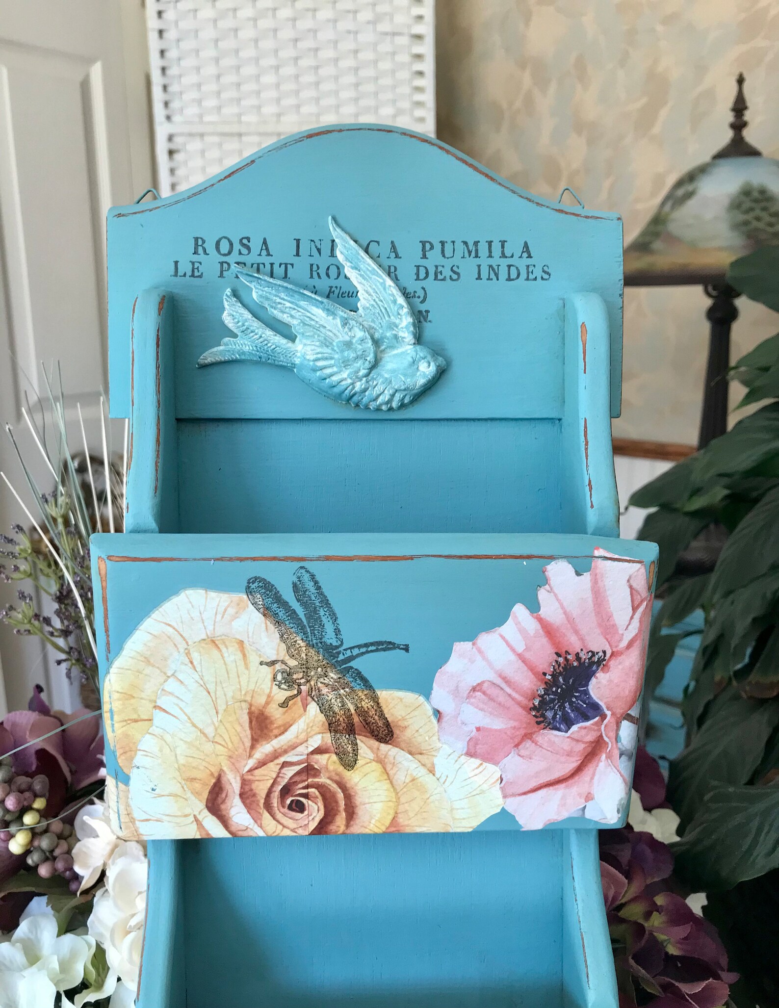 Upcycled Vintage Letter Wall Organizer / Cottagecore Farmhouse - Etsy