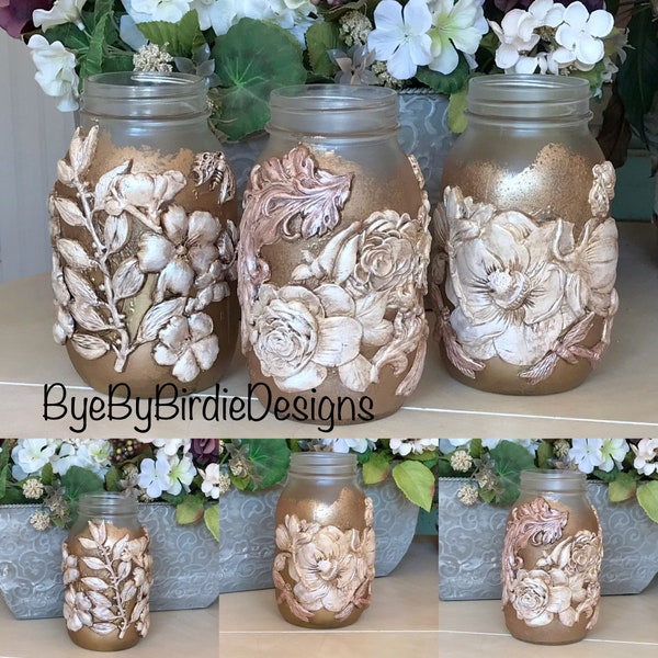 Mason Jar Vases - Etsy