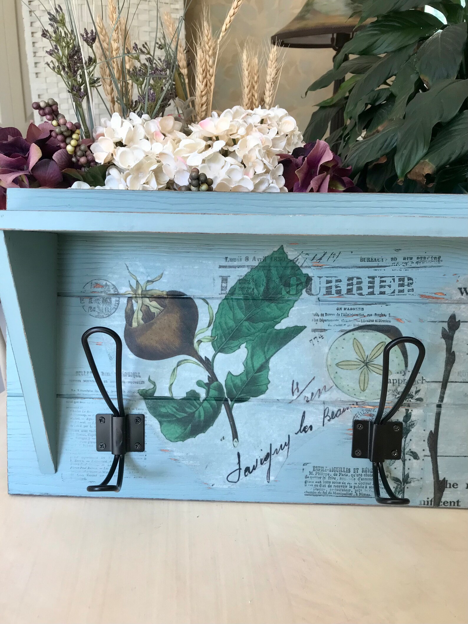 Vintage Upcycled Wooden Shelf / Farmhouse Cottagecore Chalk - Etsy