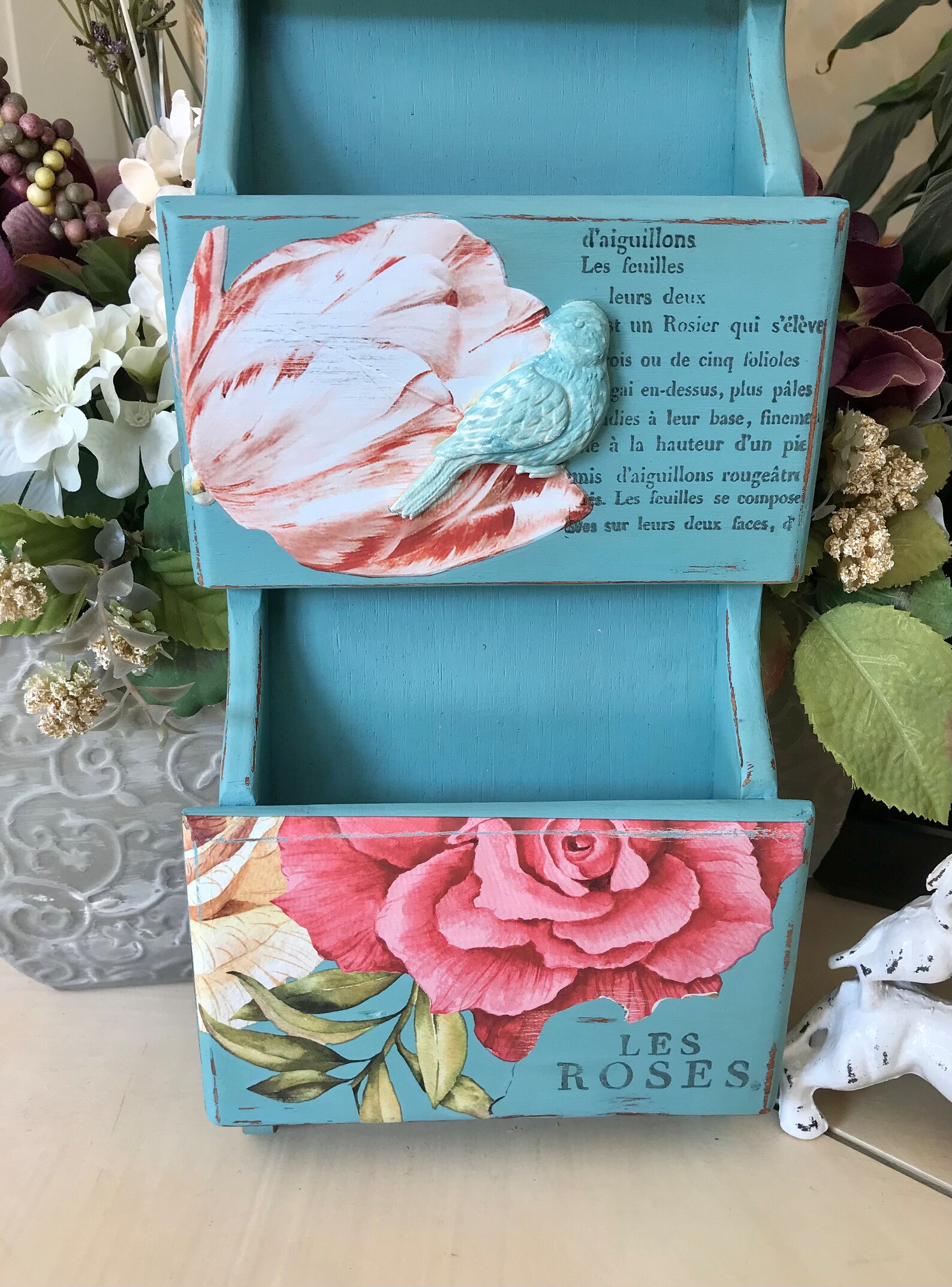 Upcycled Vintage Letter Wall Organizer / Cottagecore Farmhouse - Etsy