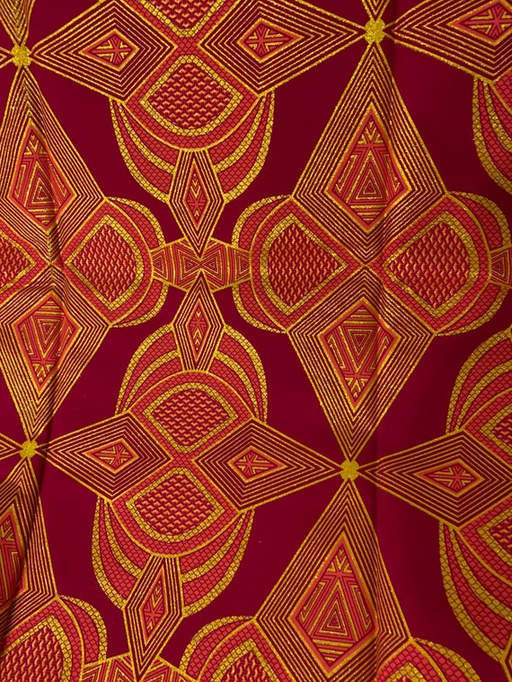 Gold African Fabric Gold African Print Fabric Metallic Gold - Etsy