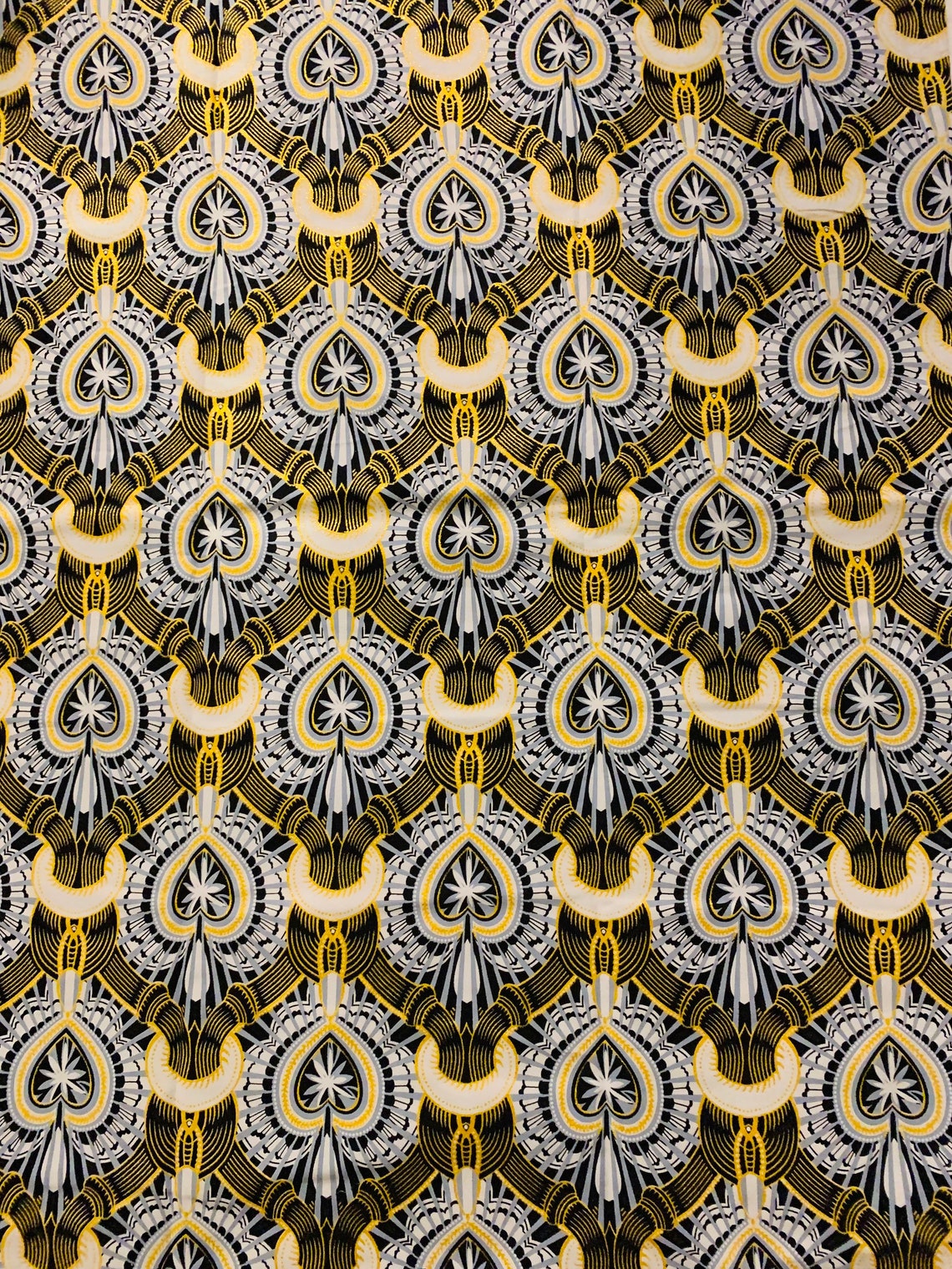 Gold African Print Fabric Metallic Gold African Fabric Gold | Etsy