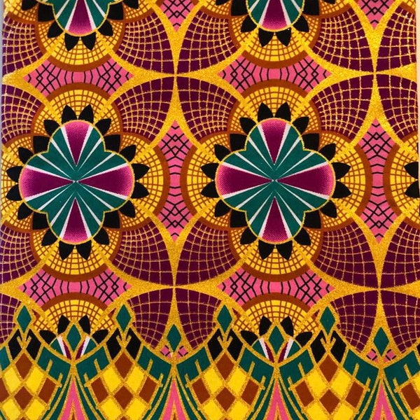 Gold African Fabric - Etsy